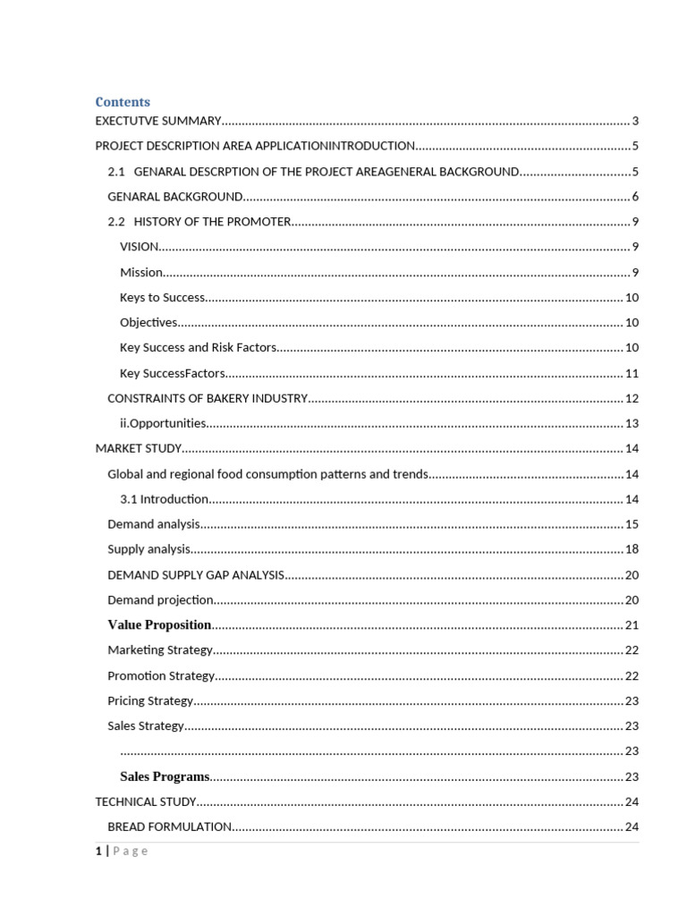Bakery Project Proposal Final | PDF | Diet (Nutrition) | Diet & Nutrition