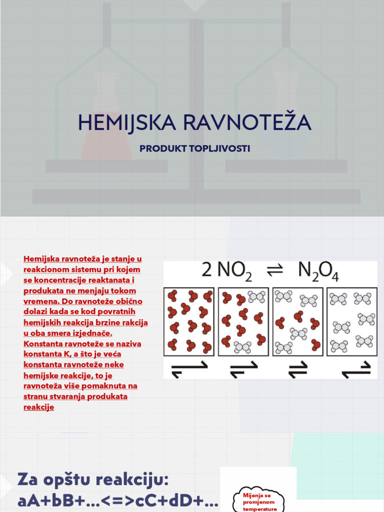 Hemijska Avnoteza Prezentacija | PDF