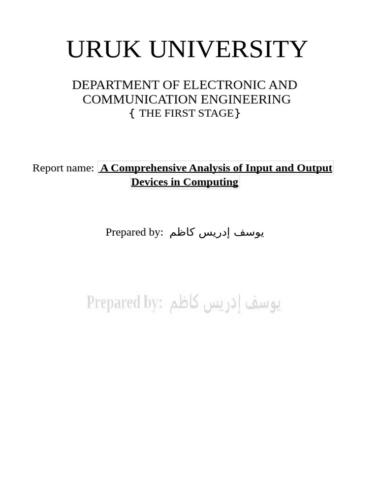 Input and Output Devices | PDF | Input/Output | Information Science Input and Output Devices | PDF | Input/Output | Information Science