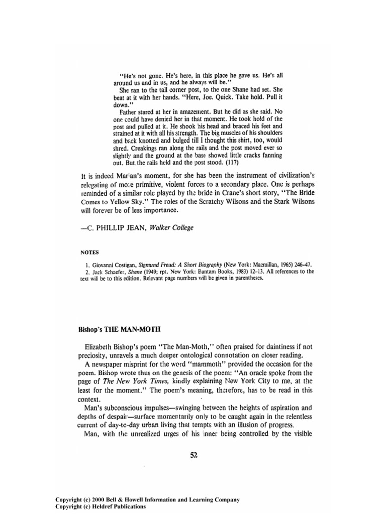 Bishop's The Man-Moth | PDF