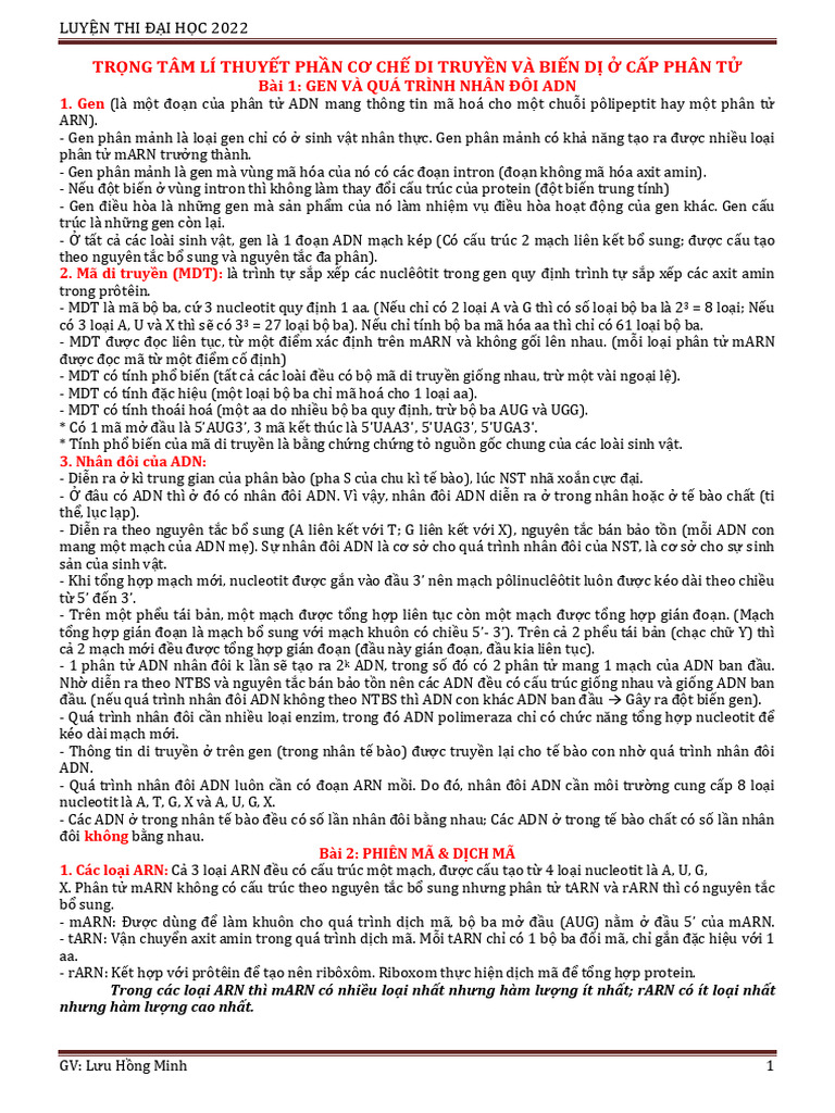 Trong Tam LT Phan Co Che Dtva Bien Di o Cap Phan Tu 6159795696631s0605 ...