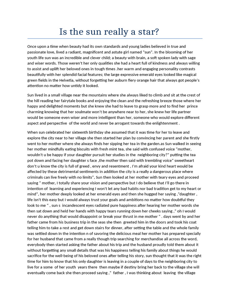 Is the Sun a Star? Exploring Identity | PDF