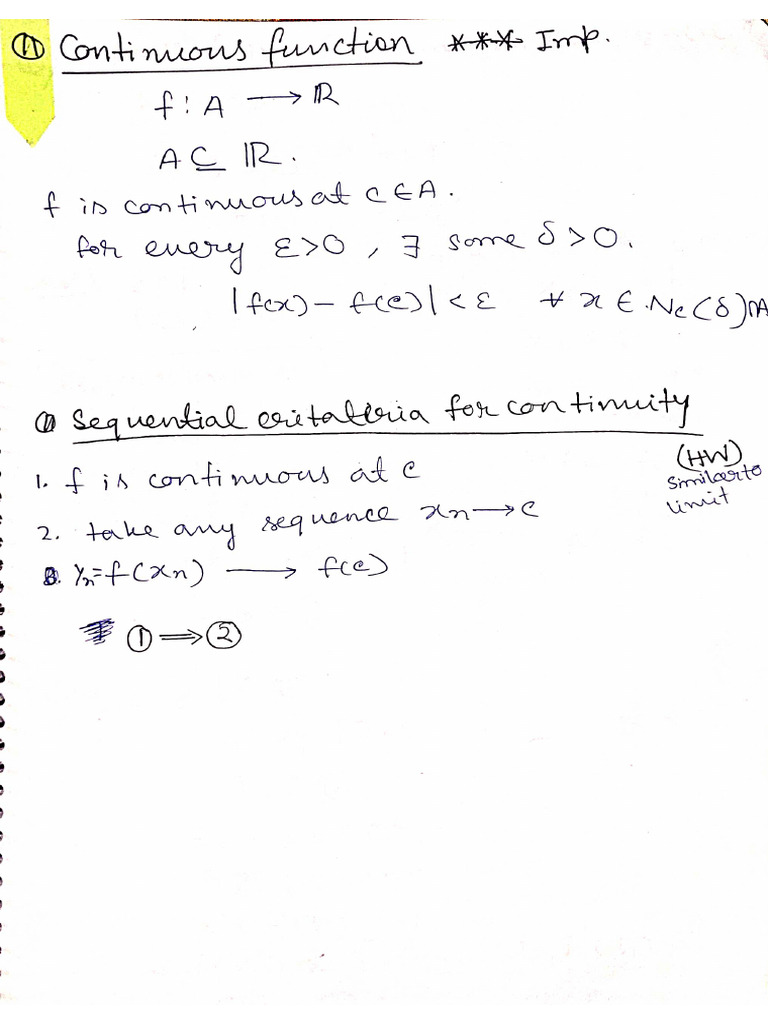 Continuity AM Class Notes | PDF