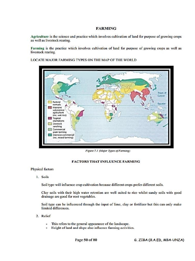11 Geography Notes Farming. | PDF