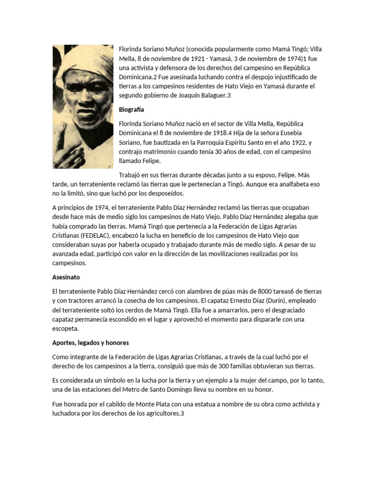 Florinda Soriano Muñoz (Mama Tingo) | PDF