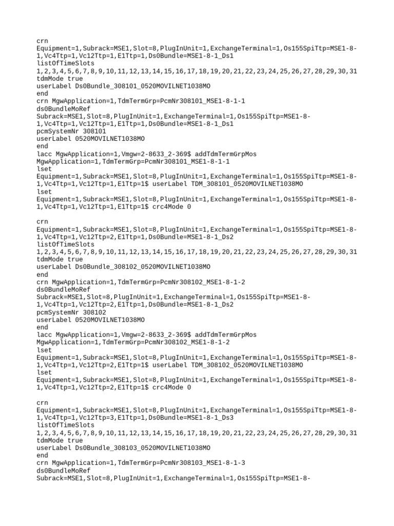 Script-MGW MBO-MOS Creacion | PDF