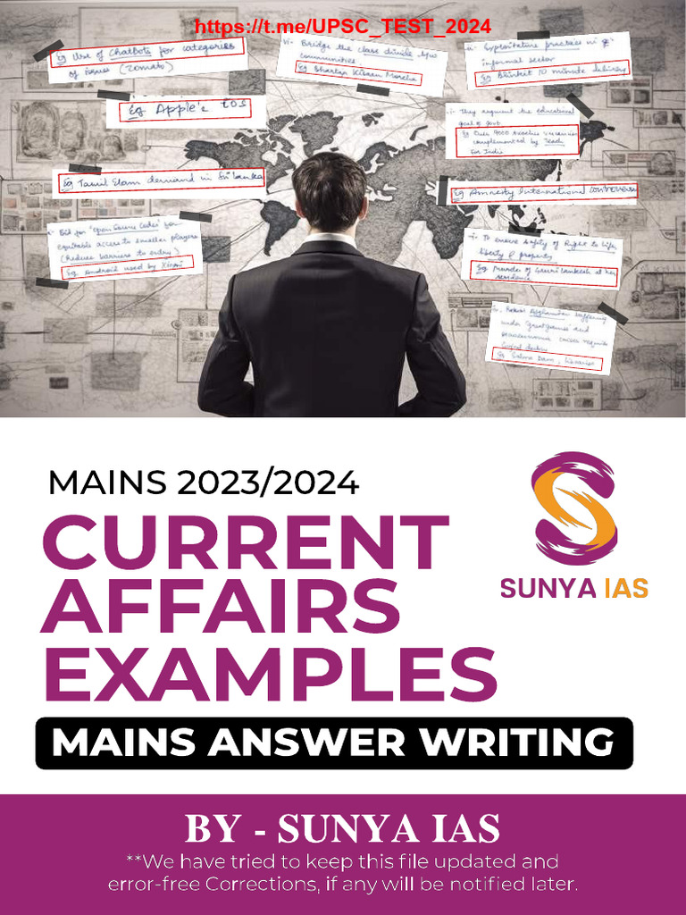 Current Affairs Example Sunya @upsc - Test - 2024 | PDF | Dalit