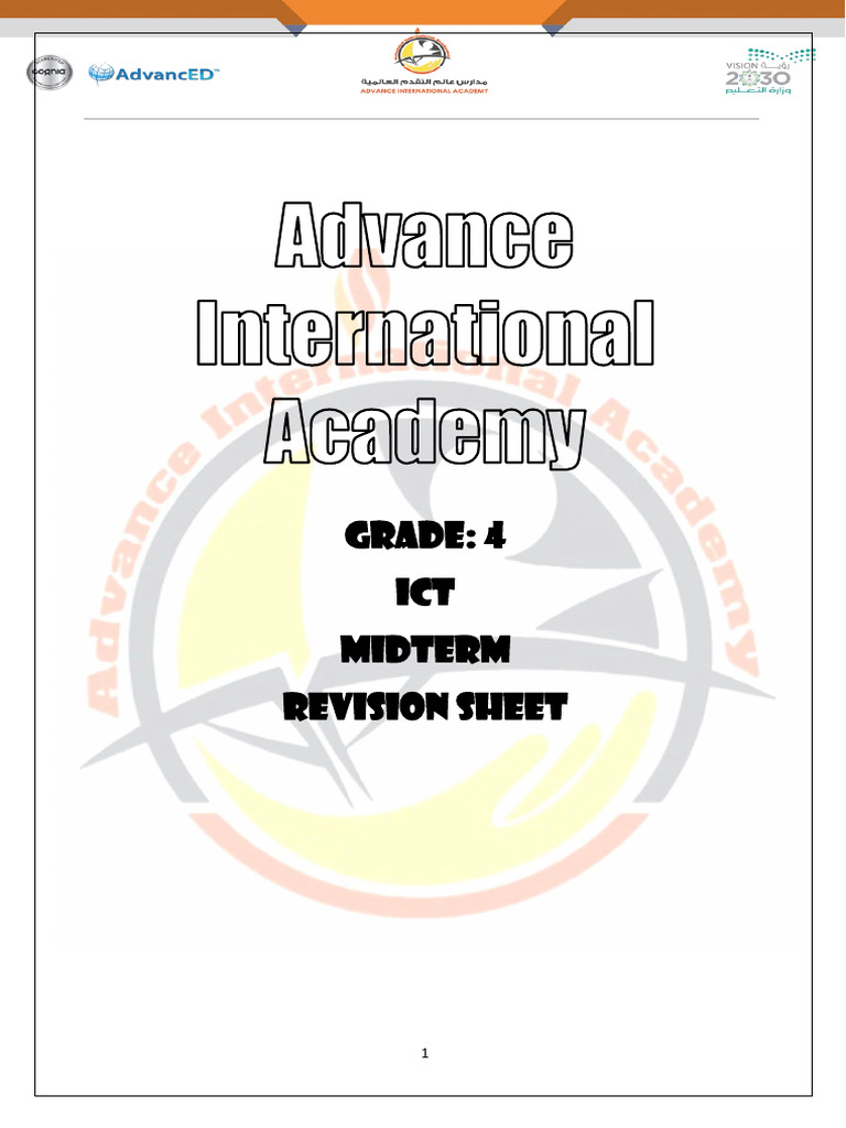 ICT G4 Revision Sheet 1 | PDF