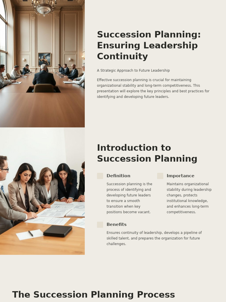 Succession Planning Ensuring Leadership Continuity | PDF | Leadership ...