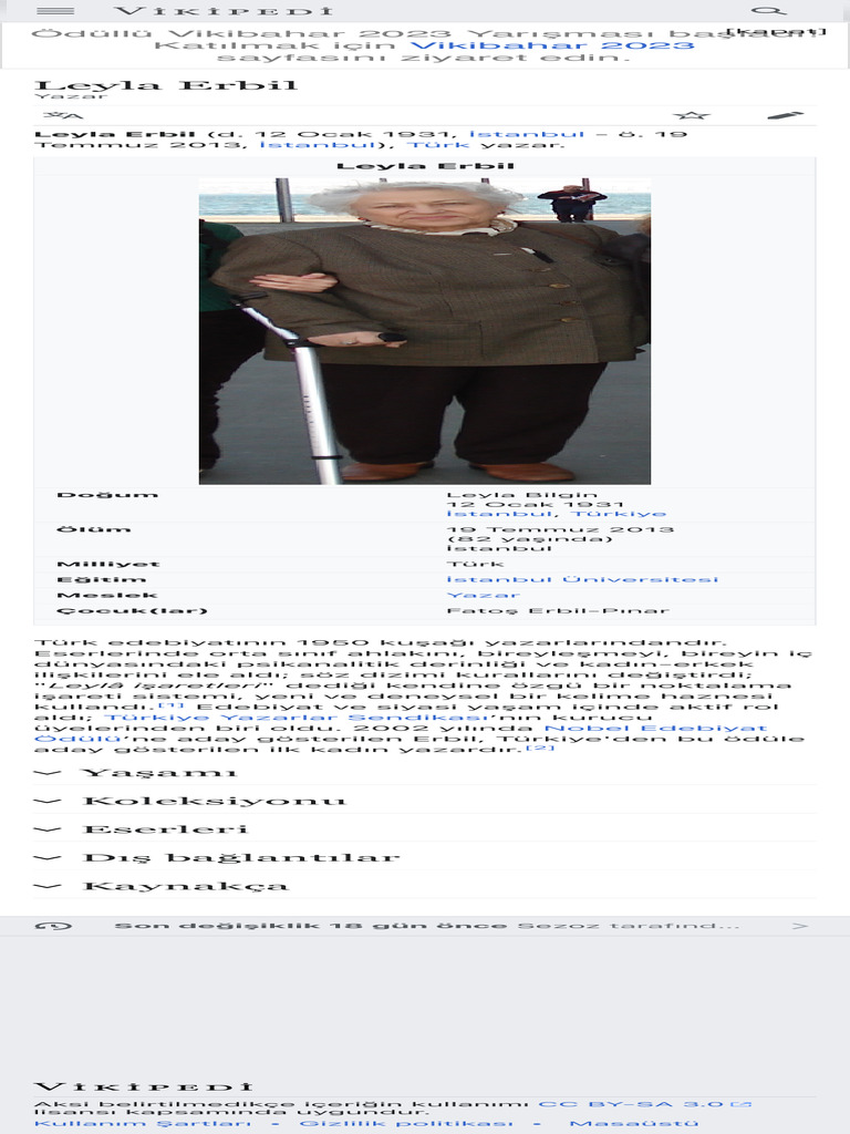 Leyla Erbil - Vikipedi | PDF