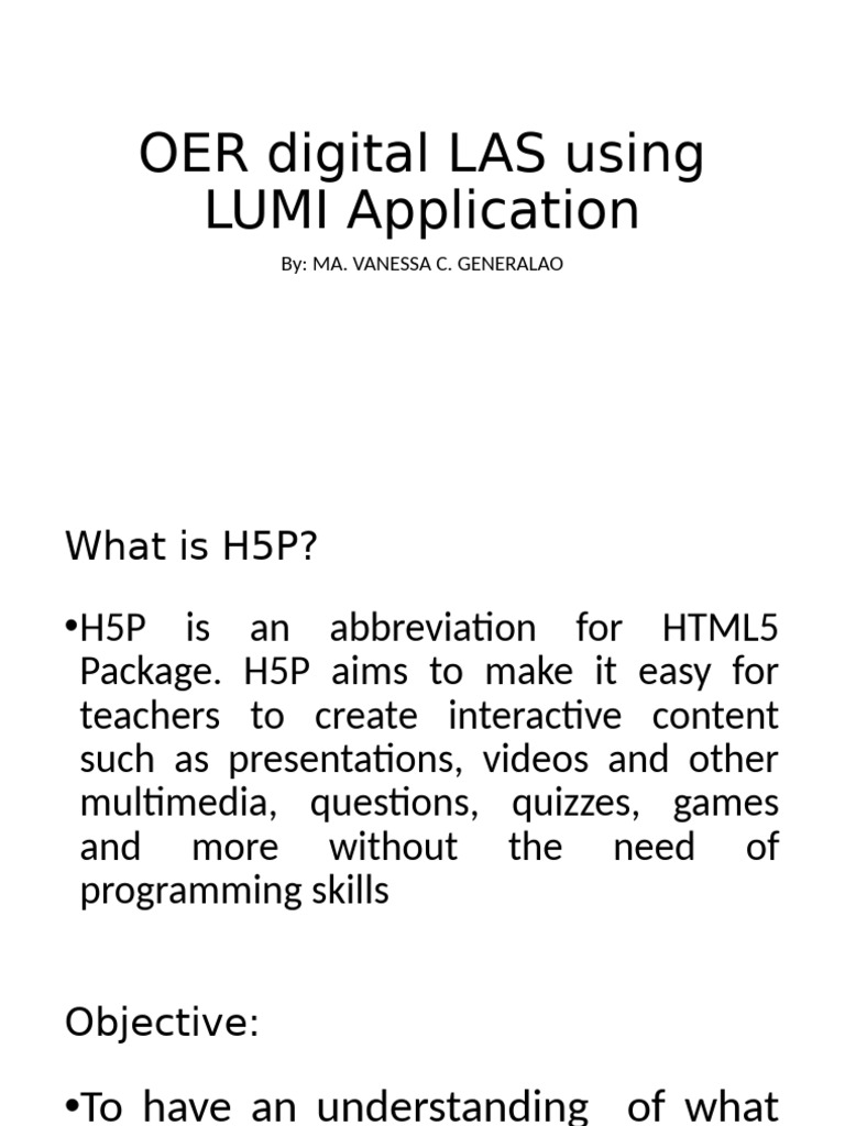 OER Digital LAS Using LUMI Application (Autosaved) | PDF
