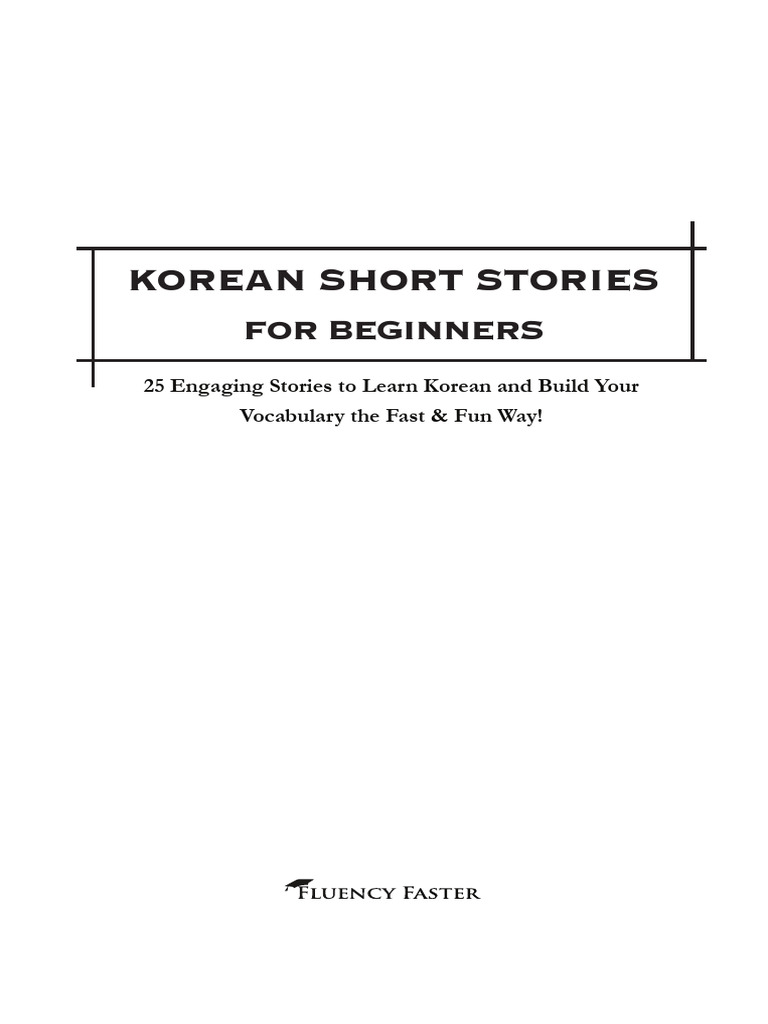 Korean Short Stories For Beginners | PDF