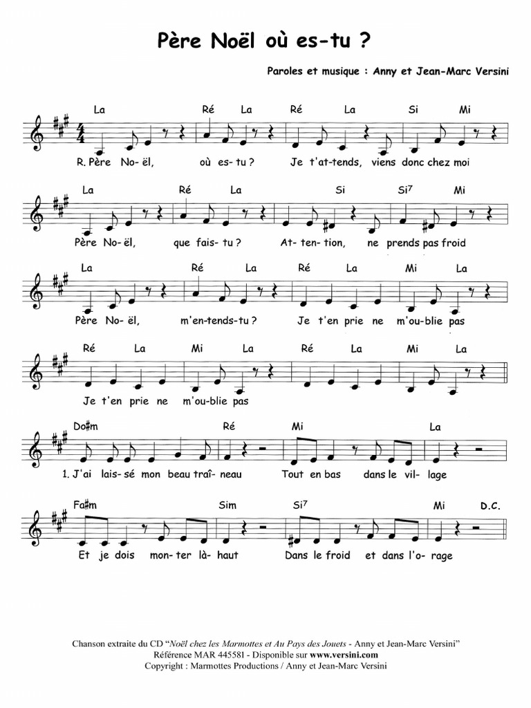Père Noël Où Es Tu | PDF