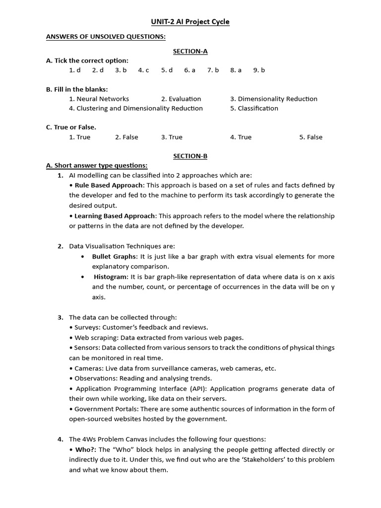 Ai Project Cycle Pdf Artificial Intelligence Intelligence Ai And Semantics