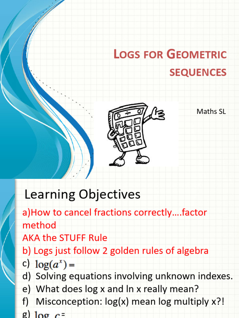 C06 AP & GP & Binomial - Logs For Geometric Sequences | PDF | Numbers ...
