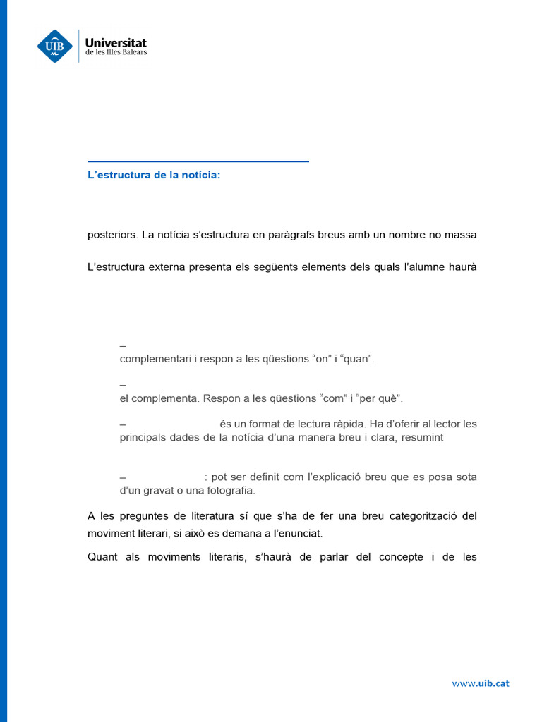 PAU 2025 - Text Periodístic | PDF