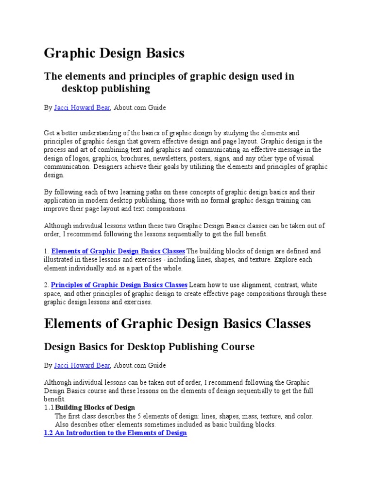 Graphic Design Basics: The Elements and Principles of Graphic Design ...