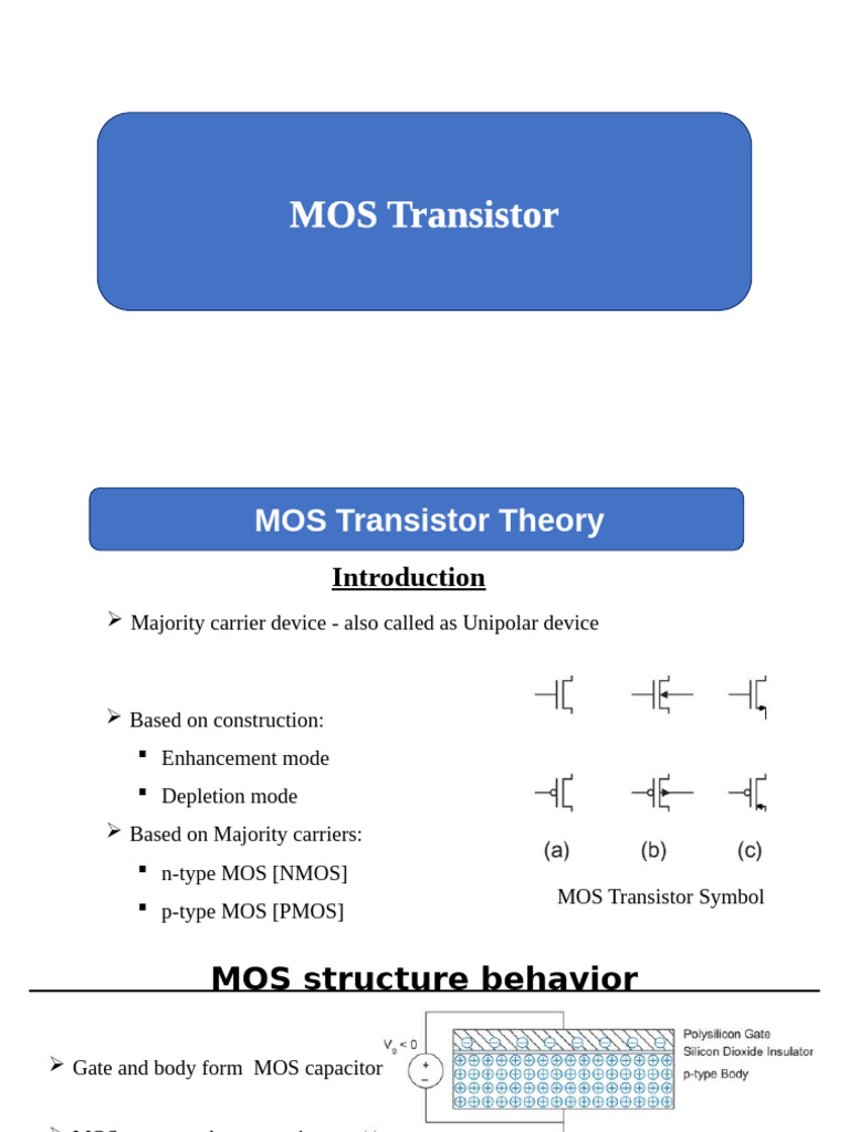 2.MOSFET I-V Characteristics | PDF | Mosfet | Field Effect Transistor