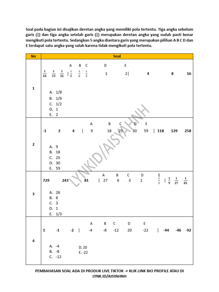 Deret Angka Part 3 | PDF