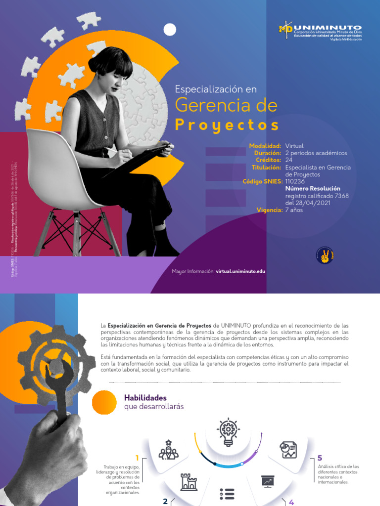 Especializacion en Gerencia de Proyectos | PDF | Business