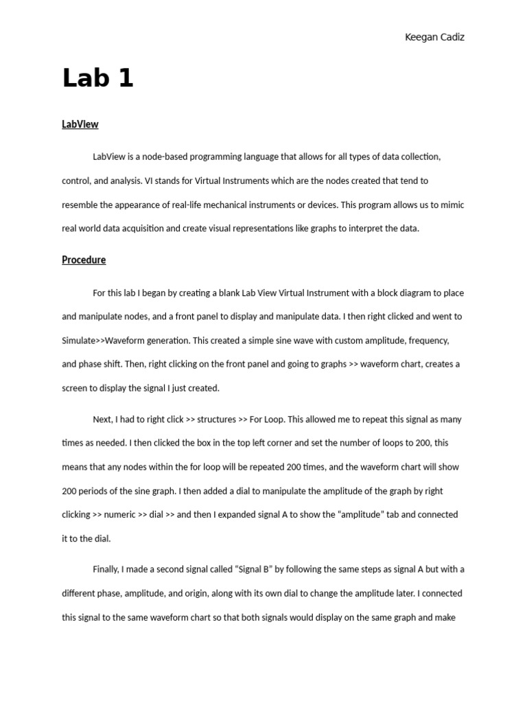 Experimental Lab 1 | PDF | Amplitude | Sine Wave