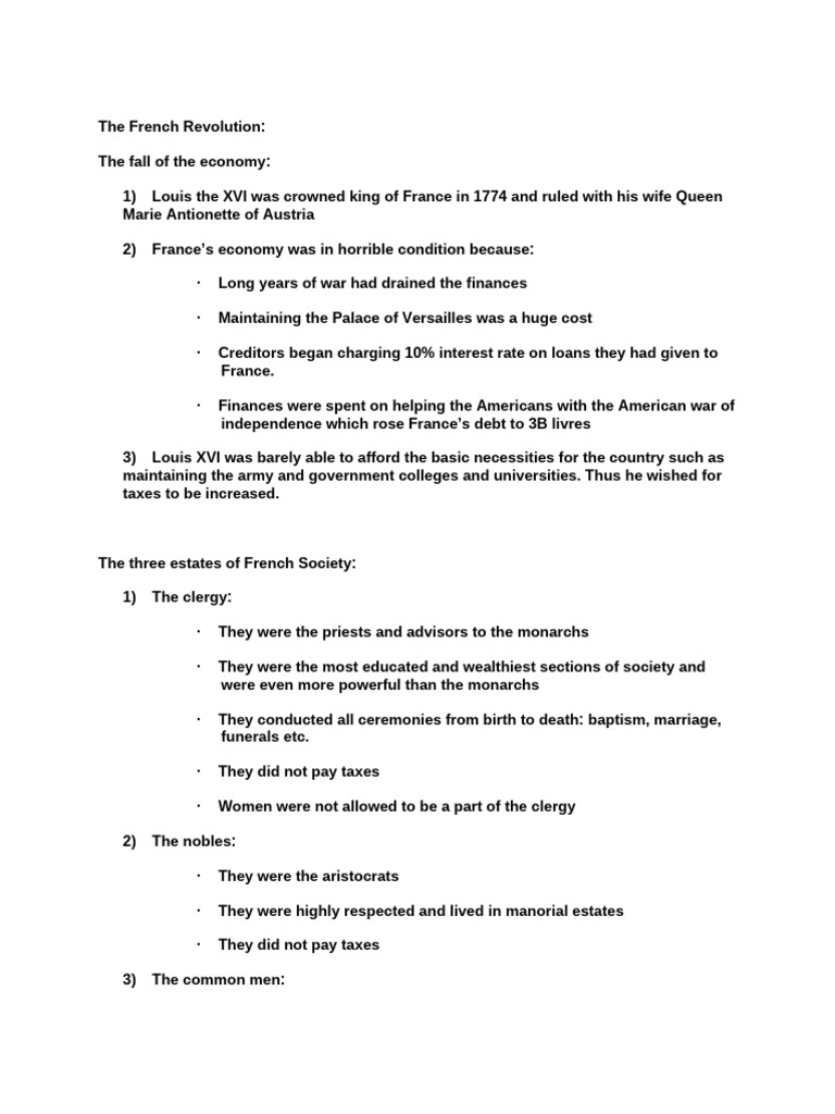 Ch1 - The French Revolution | PDF | Maximilien Robespierre | History Of ...