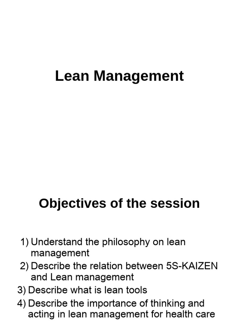Lean Management in Healthcare Improvement | PDF | Lean Manufacturing ...