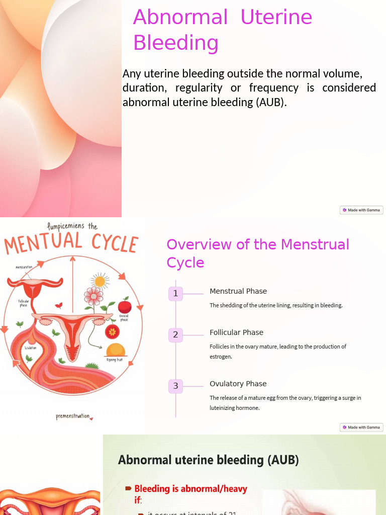 Dysfunctional Uterine Bleeding | PDF | Menstrual Cycle | Medical ...