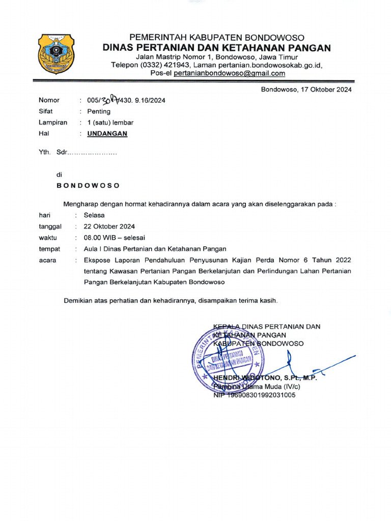 Undangan Ekspose Lapdul Kajian LP2B 2024 | PDF