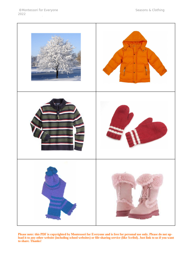 Seasons and Clothing Matching | PDF