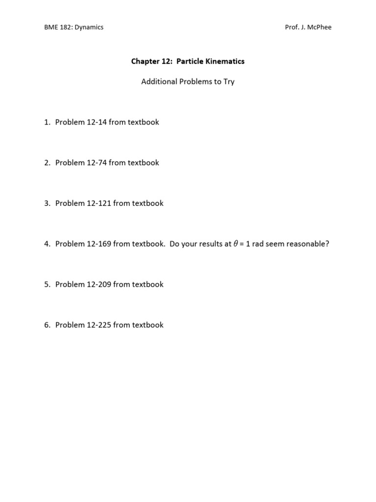 AdditionalProblems Chap12 | PDF