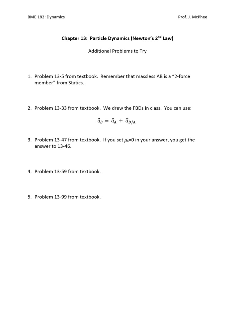 AdditionalProblems Chap13 | PDF | Teaching Methods & Materials | Science & Mathematics