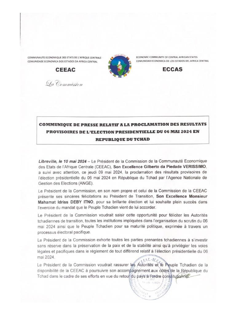 Communaute Economique Des Etats de Lafrique Centrale 1 | PDF Communaute Economique Des Etats de Lafrique Centrale 1 | PDF