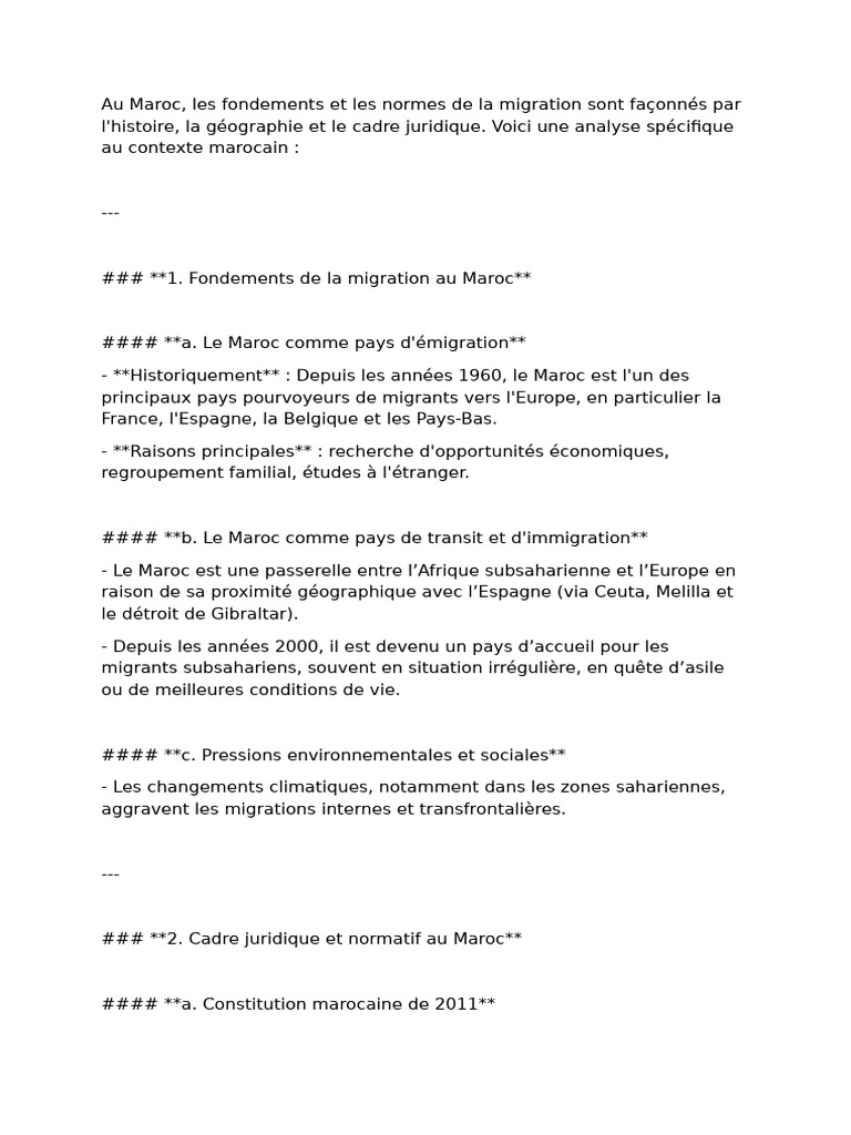 Fondements de La Migration | PDF | Migration humaine | Immigration