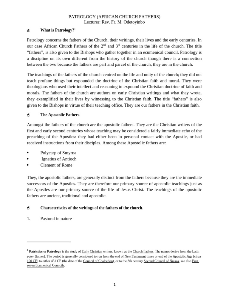 Patrology | PDF | Church Fathers | Origen