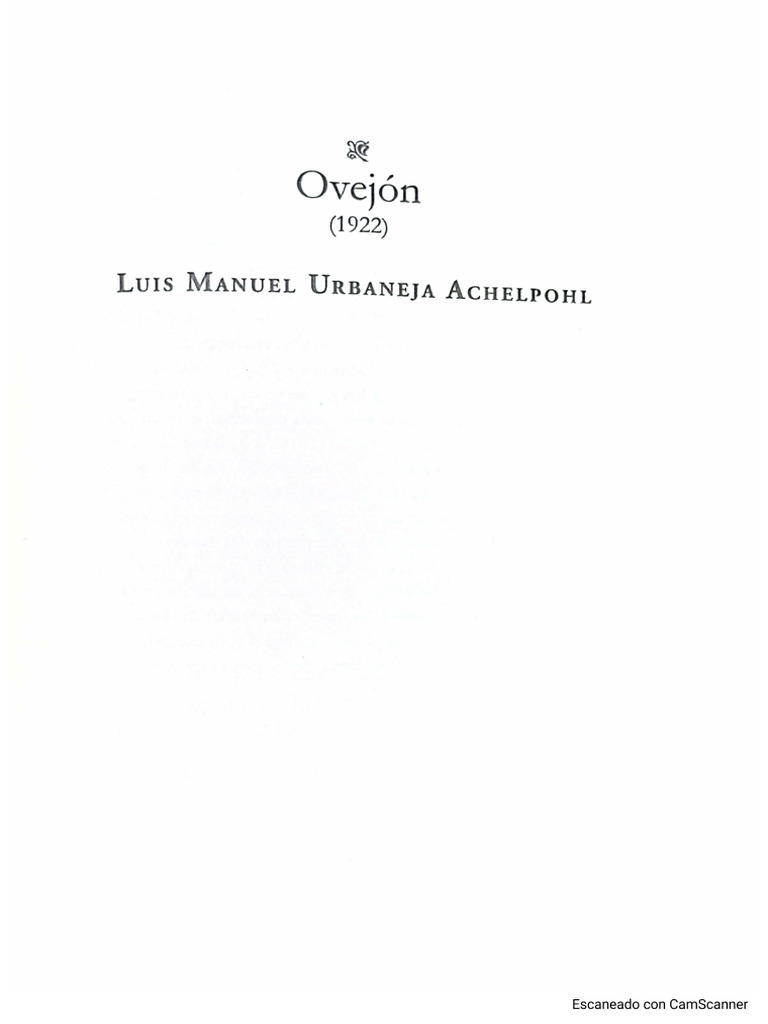 Ovejón. Luis Manuel Urbaneja Achelpohl | PDF