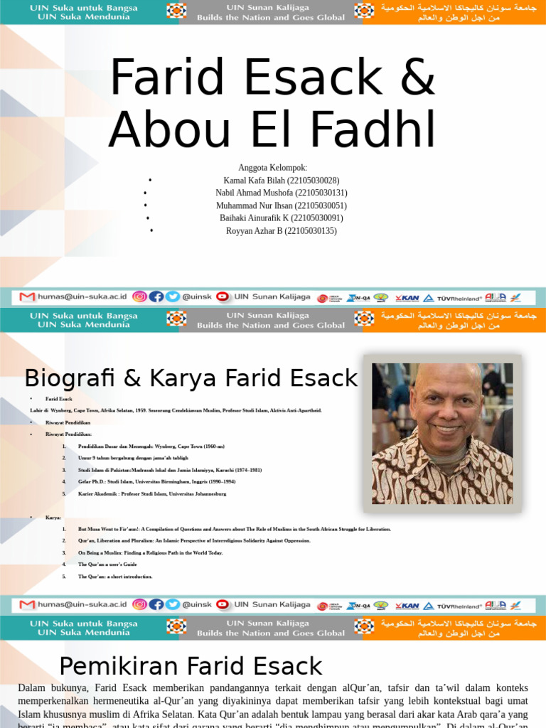 Biografi & Pemikiran Esack & Fadhl | PDF