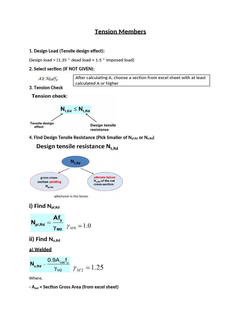 Tension Members | PDF | Teaching Methods & Materials | Science & Mathematics