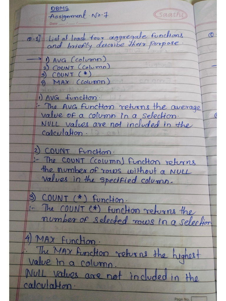 Dbms Assignment No.7 | PDF