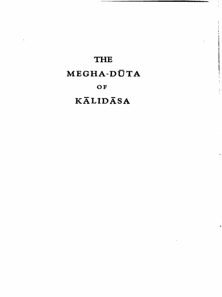 Kālidāsa. - Sushil Kumar de - The Megha-Dūta of Kalidasa (Meghaduta ...