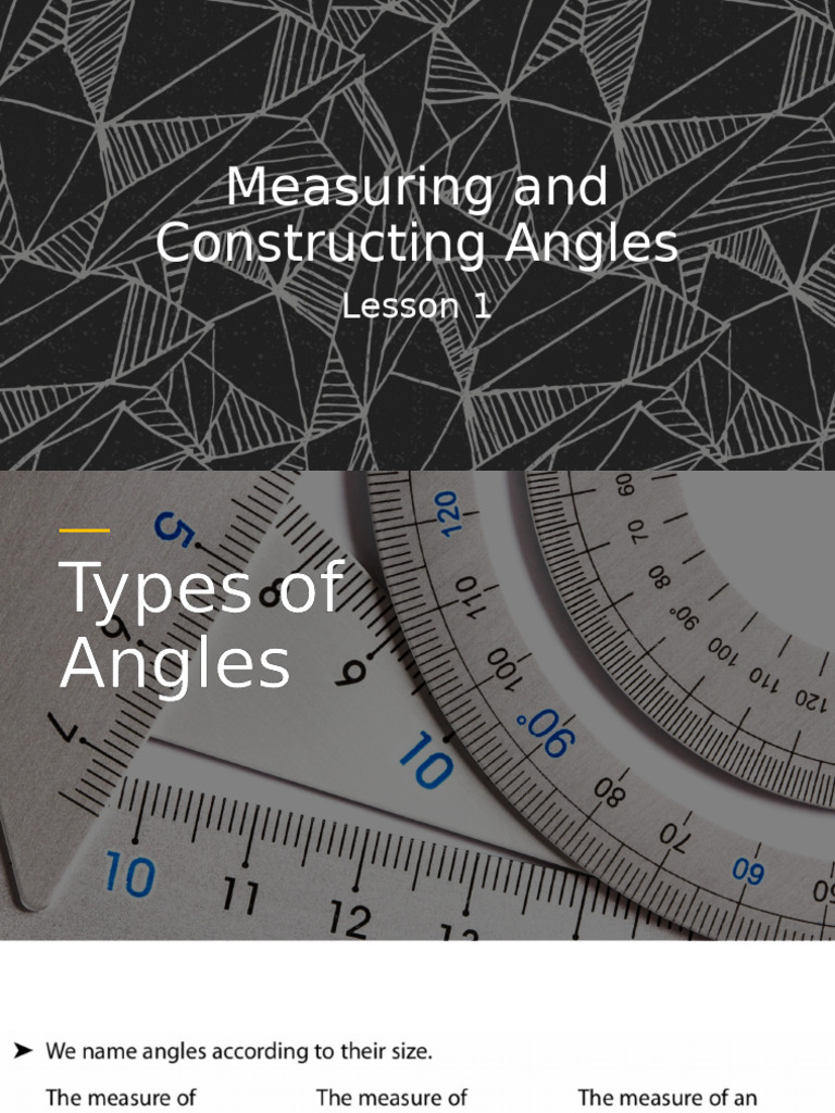 Lesson 1 - Angles | PDF