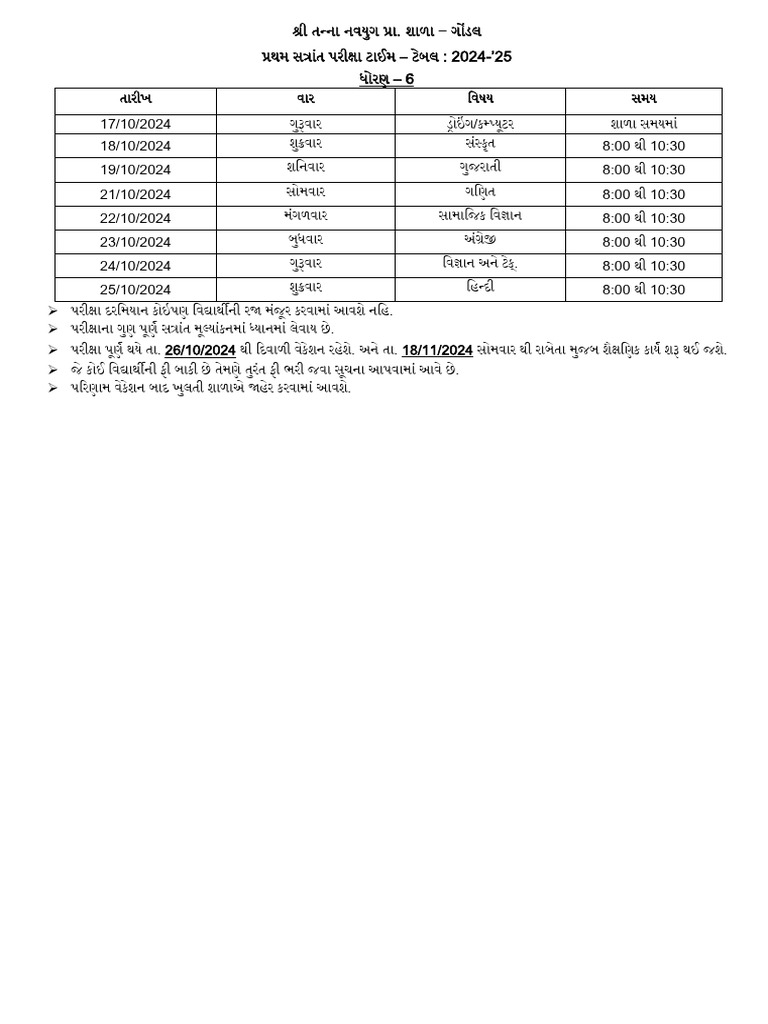 6 - Time Table | PDF 6 - Time Table | PDF