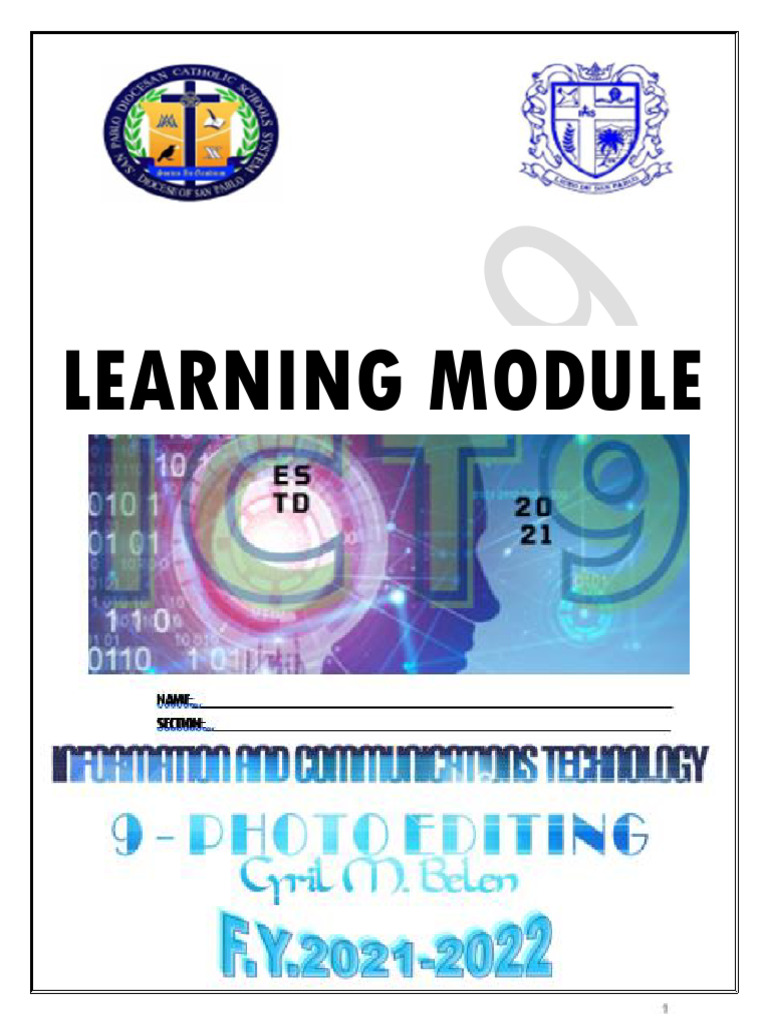 LM Ict9 Q1W3 | PDF | Image Editing | Display Resolution