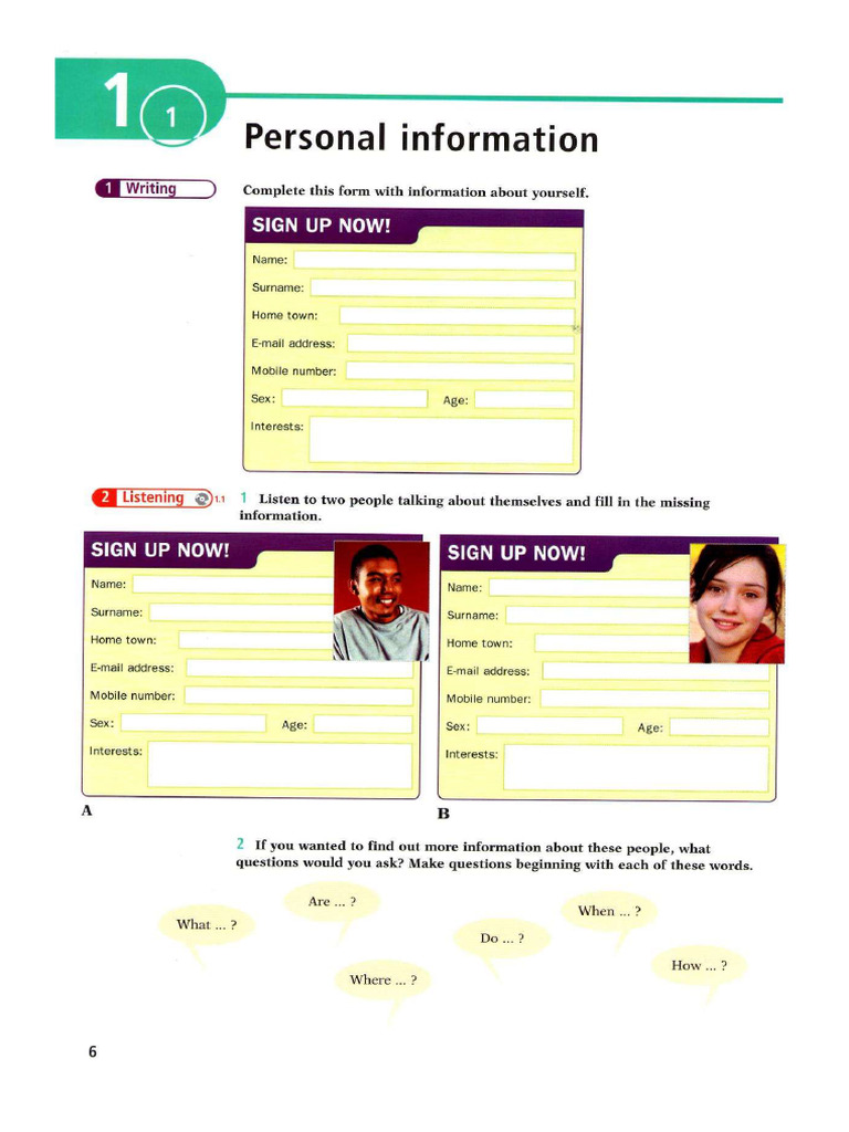 PET coursebook-U1.1 | PDF