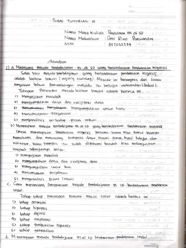 IPS - Tugas Tutorial 3 - Desi Rian Purwandini | PDF
