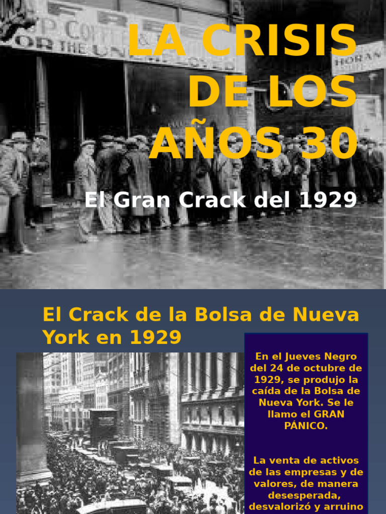 Crisis de los años 30: El Gran Crack | PDF | Accidente de Wall Street ...