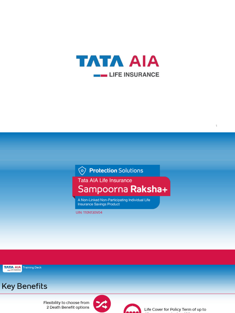 Tata Aia Life Sampoorna Raksha Plus Brochure | PDF | Life Insurance ...