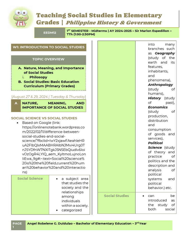 Social Studies vs. Social Science | PDF | Social Sciences | Liberal ...