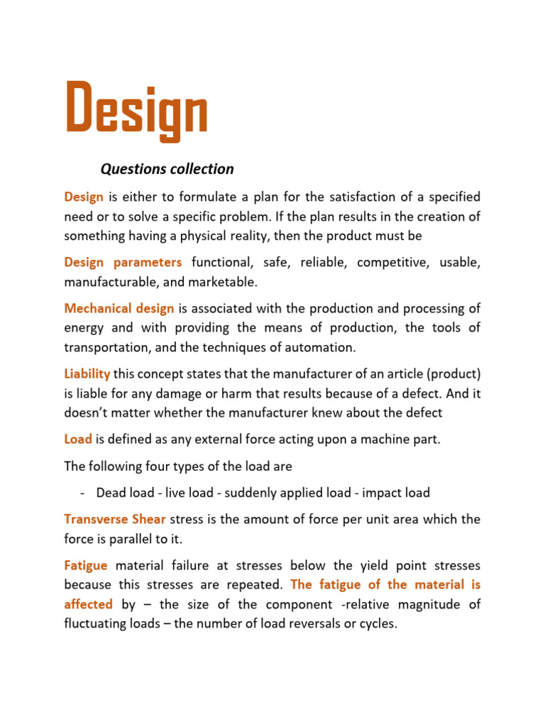 Mechanical Design Fundamentals | PDF | Business | Technology & Engineering