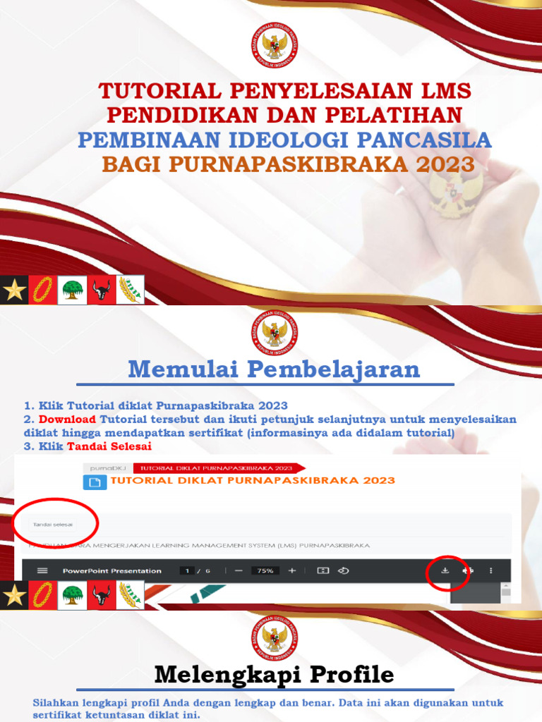 Tutorial Penggunaan LMS - Materi Diklat-1 | PDF